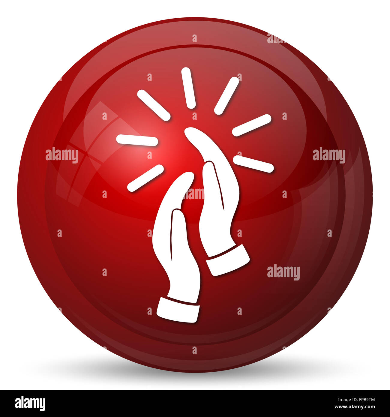 Applause icon. Internet button on white background Stock Photo - Alamy