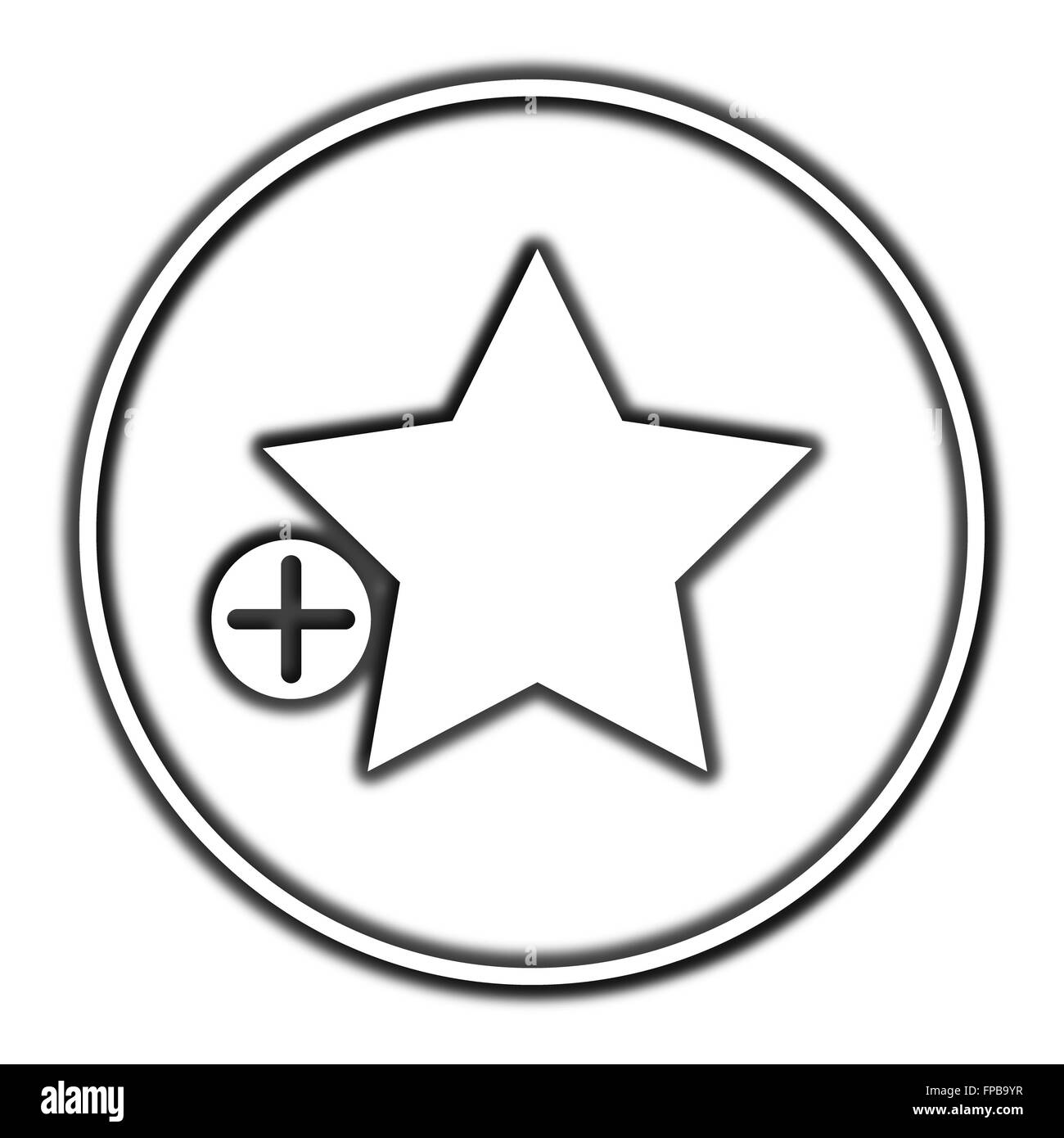Add to favorites icon. Internet button on white background Stock Photo ...