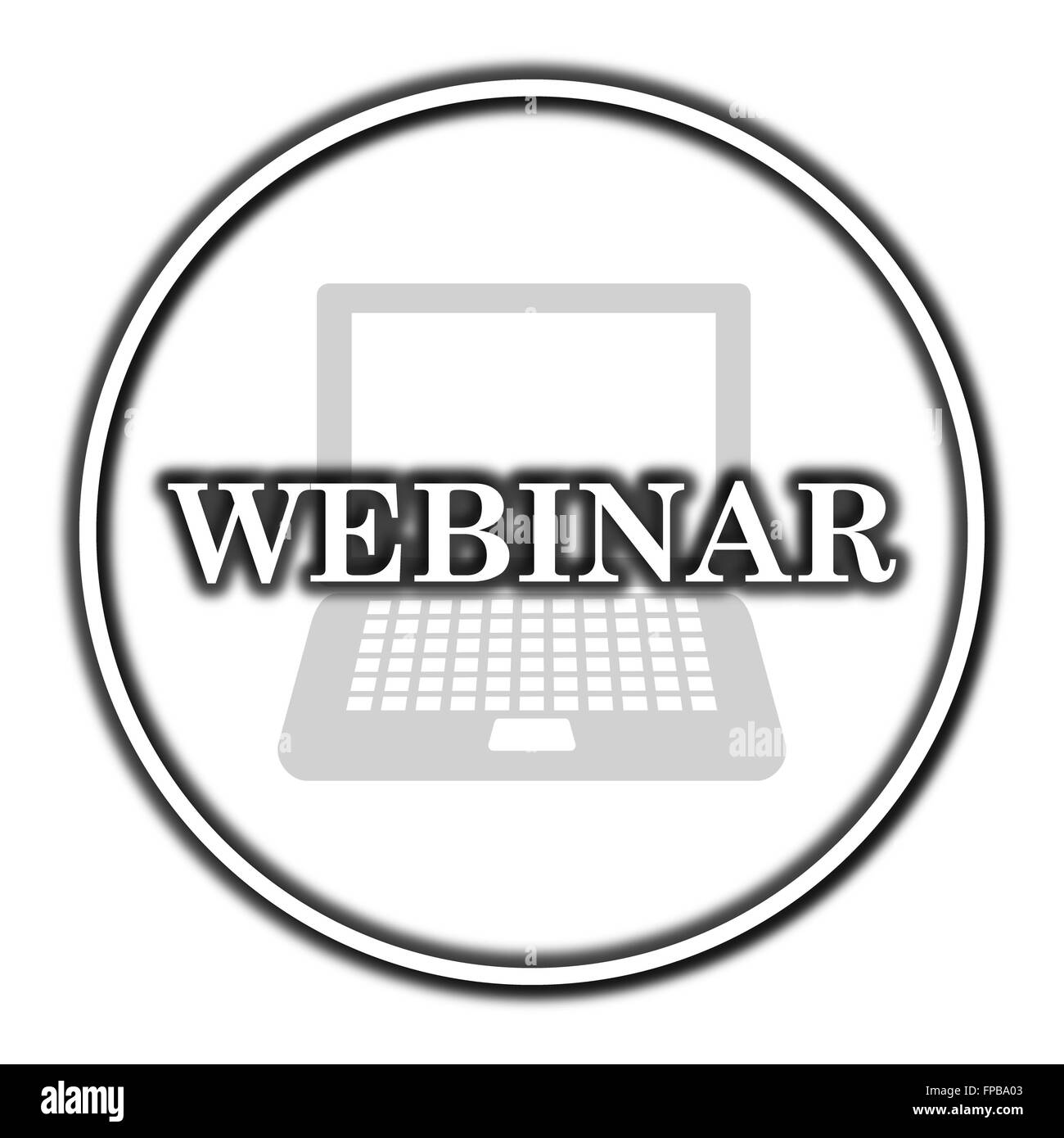 Webinar icon. Internet button on white background Stock Photo - Alamy
