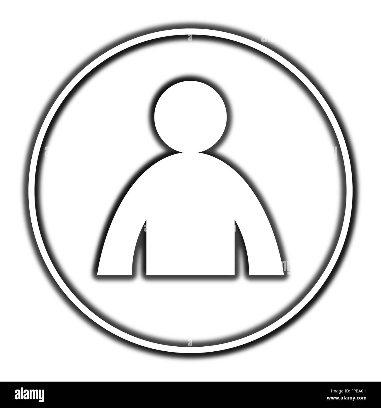 User profile icon. Internet button on white background Stock Photo - Alamy