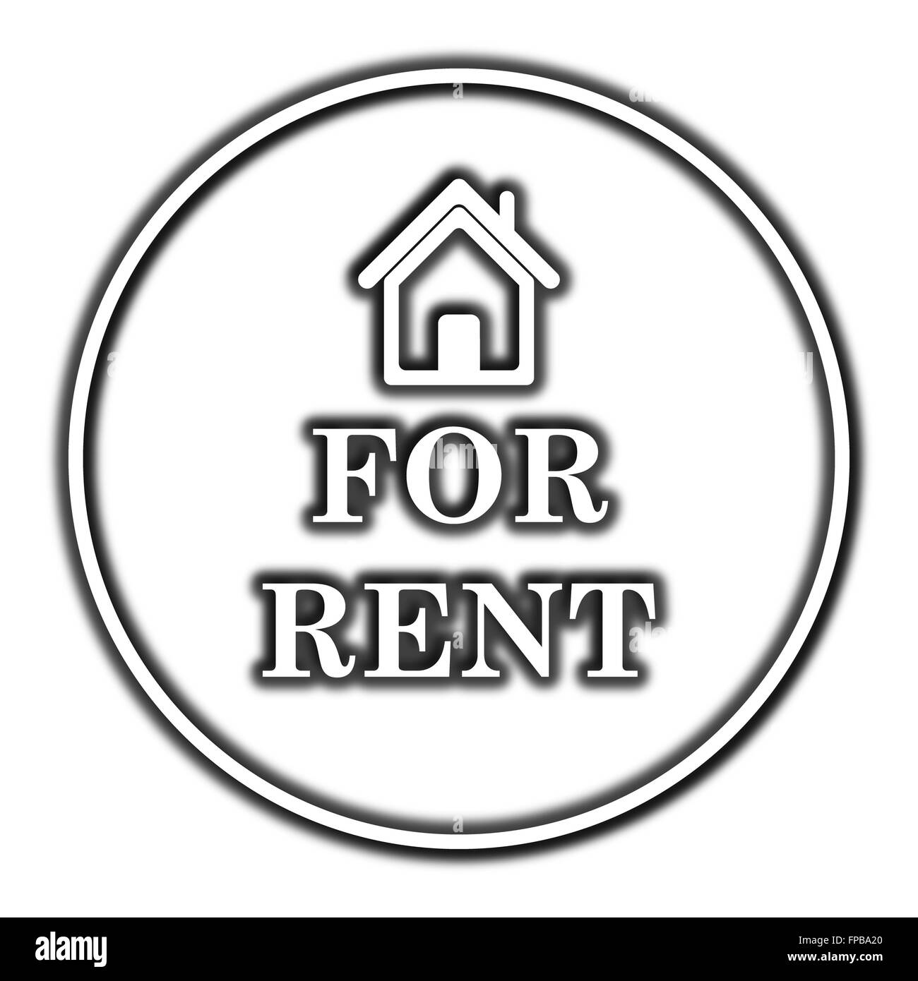For rent icon. Internet button on white background Stock Photo - Alamy