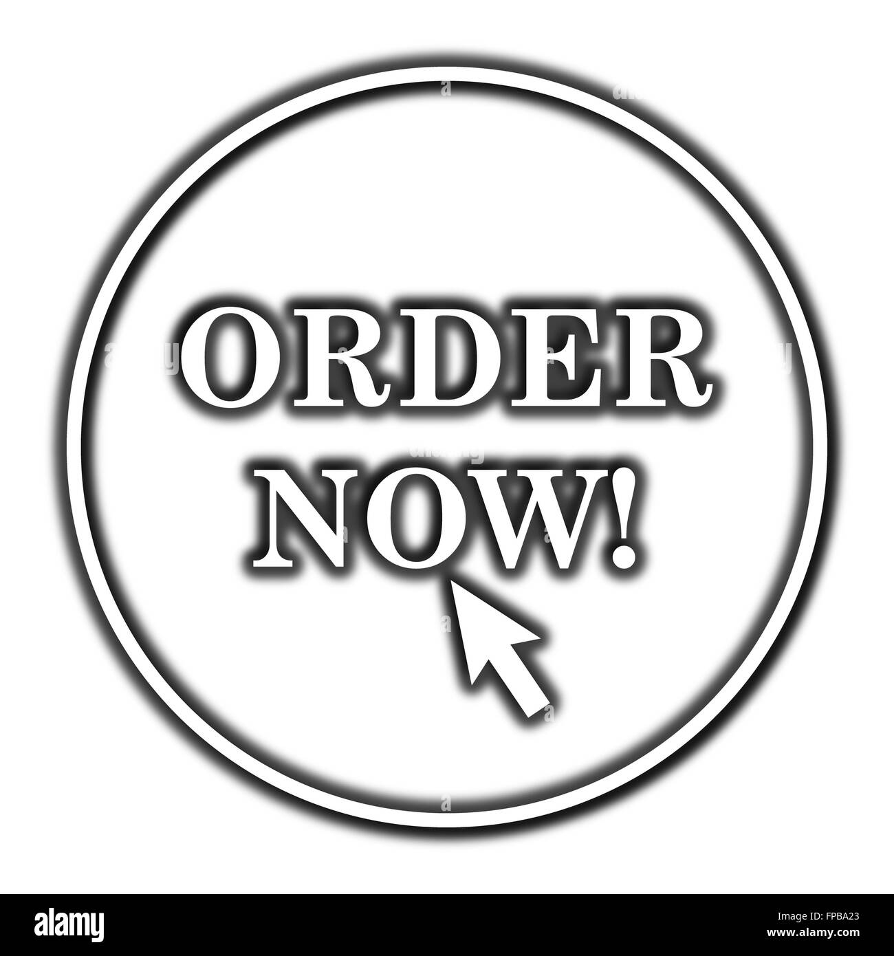 Order now icon. Internet button on white background Stock Photo - Alamy
