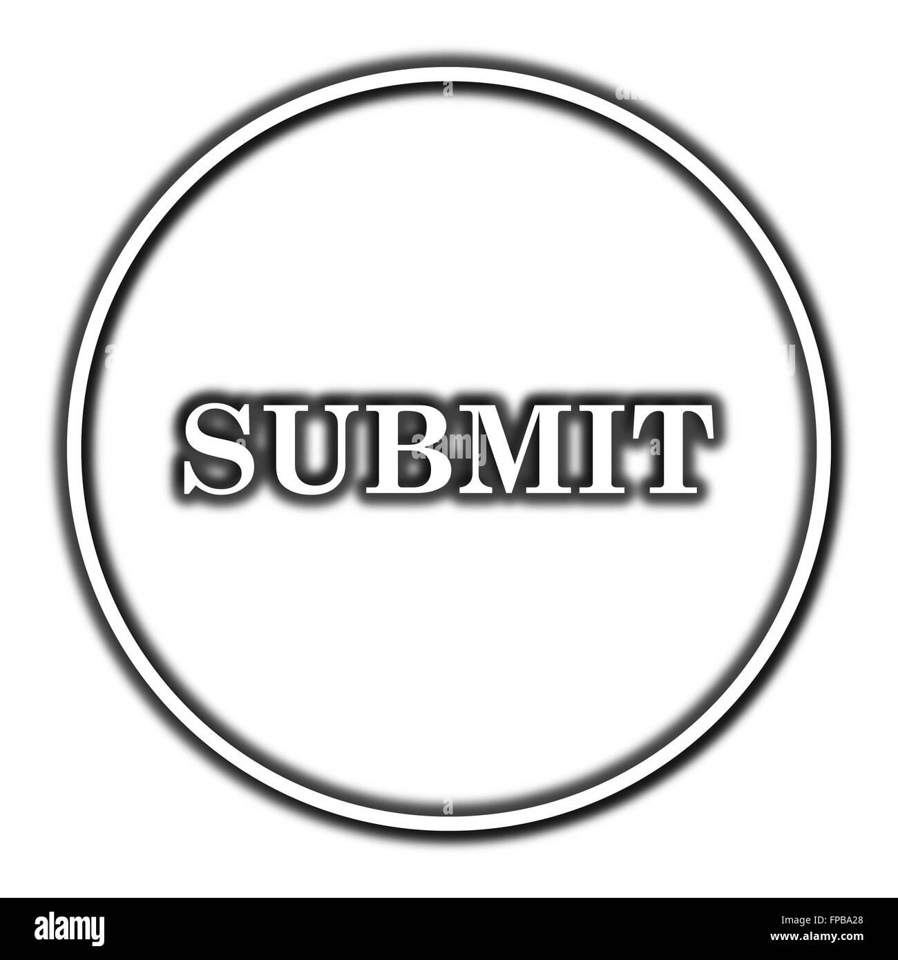 Submit icon. Internet button on white background Stock Photo - Alamy