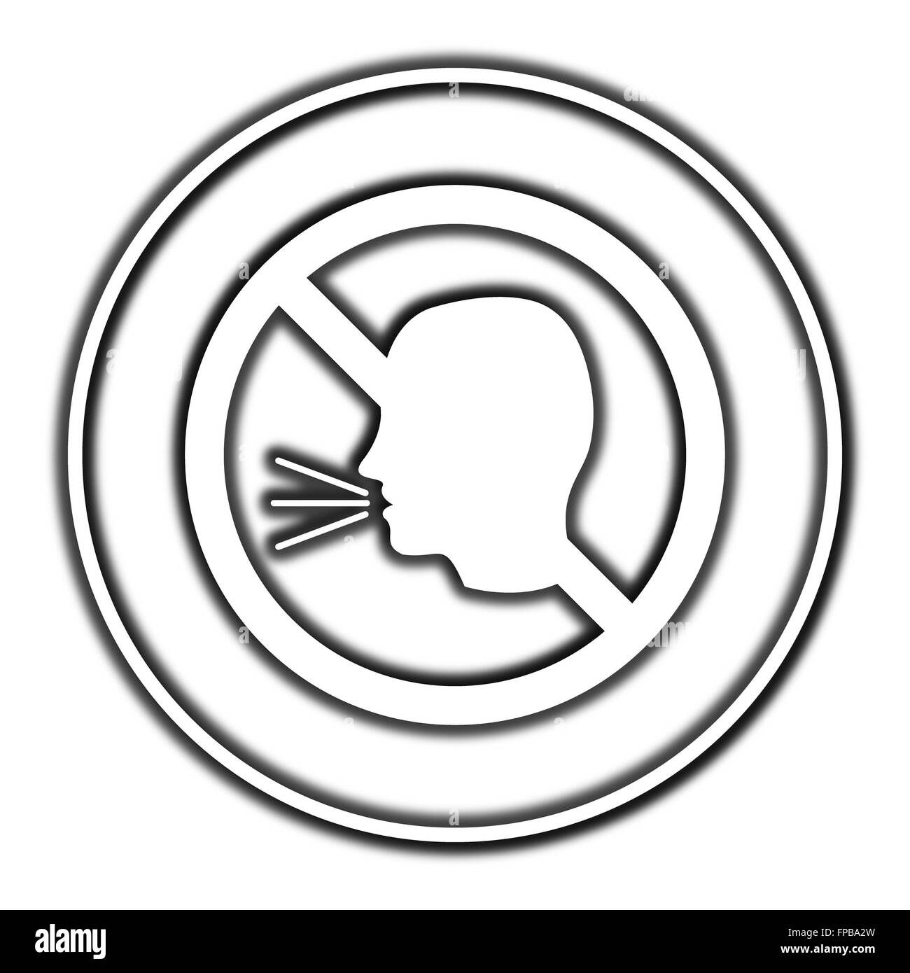 No talking icon Black and White Stock Photos & Images - Alamy