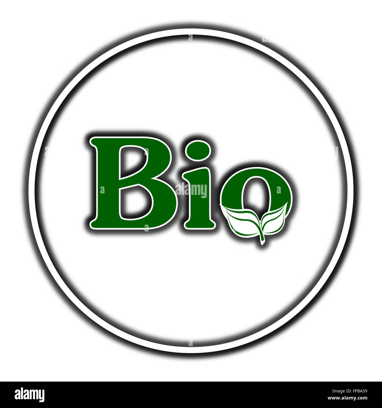 Bio icon. Internet button on white background Stock Photo - Alamy