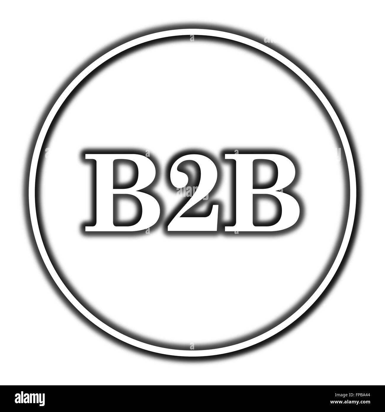 B2B icon. Internet button on white background Stock Photo - Alamy