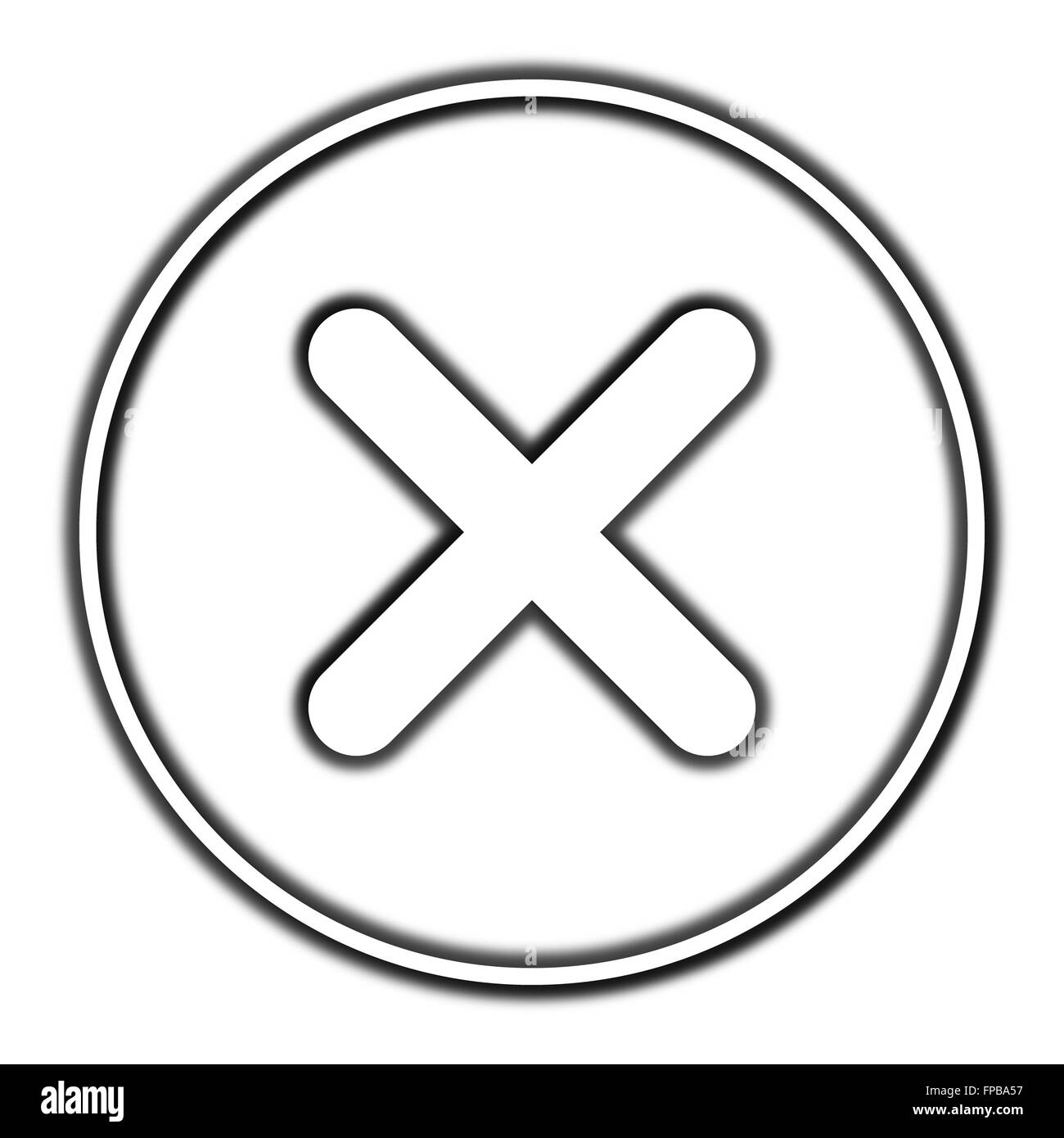X close icon. Internet button on white background Stock Photo - Alamy