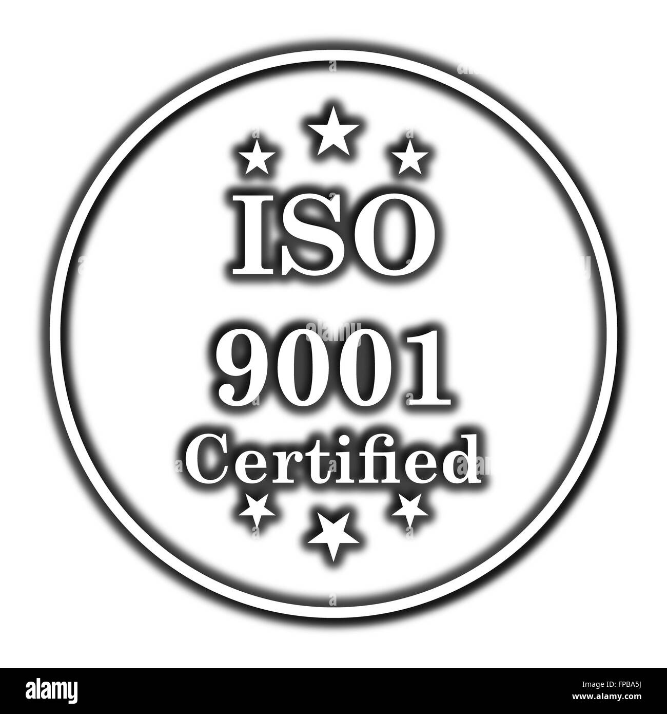 ISO9001 icon. Internet button on white background Stock Photo - Alamy