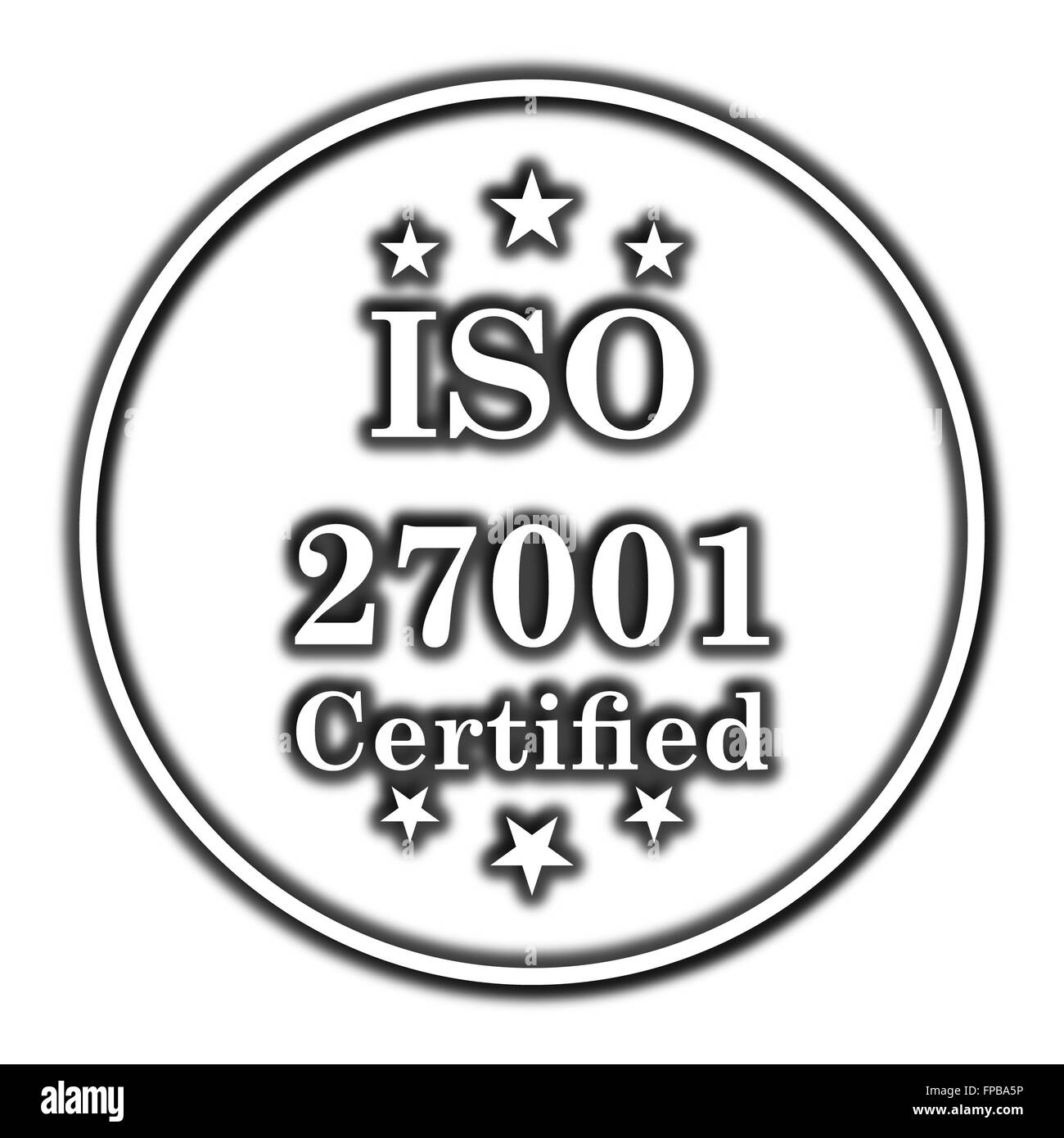 ISO 27001 icon. Internet button on white background Stock Photo - Alamy