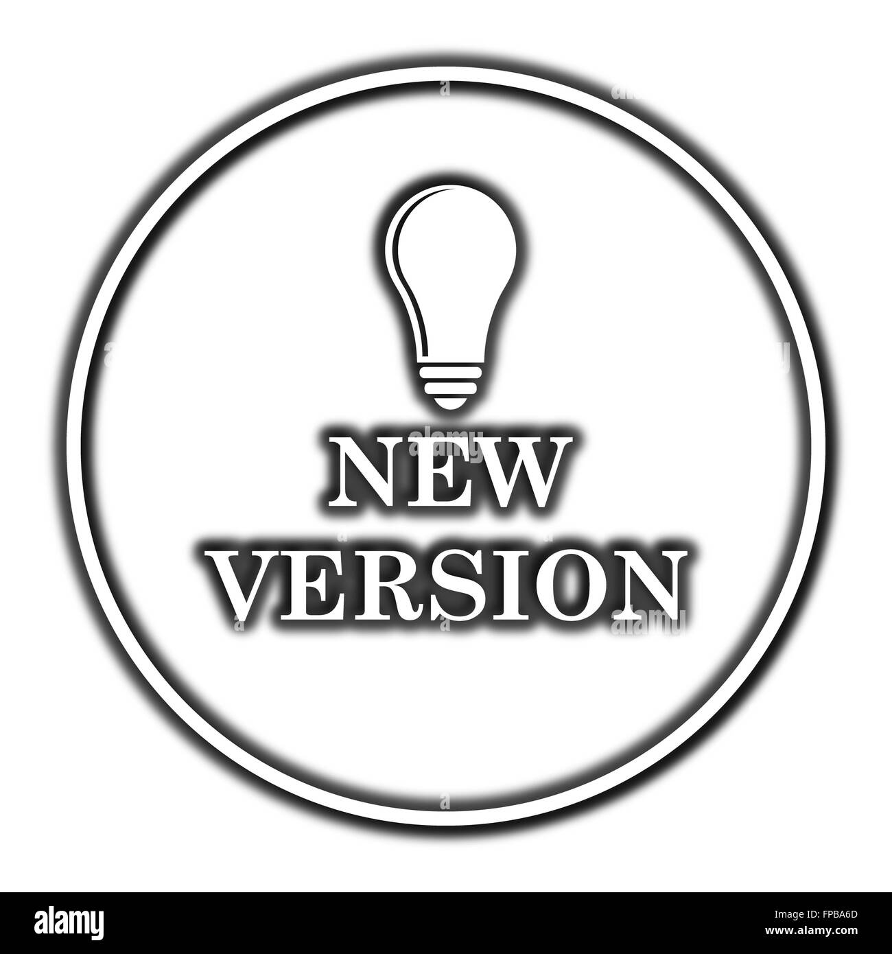 New version icon. Internet button on white background Stock Photo - Alamy