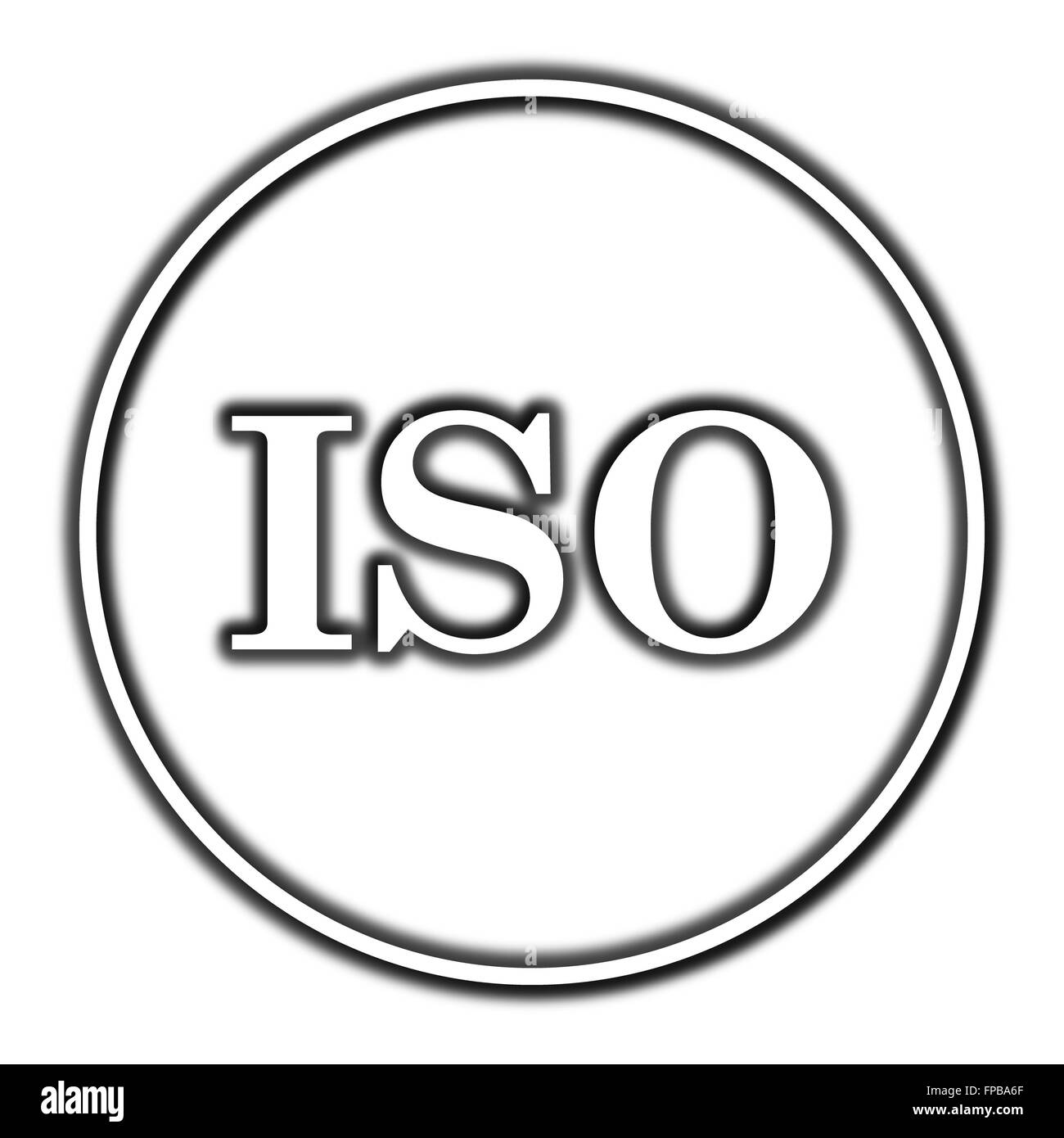 ISO icon. Internet button on white background Stock Photo - Alamy