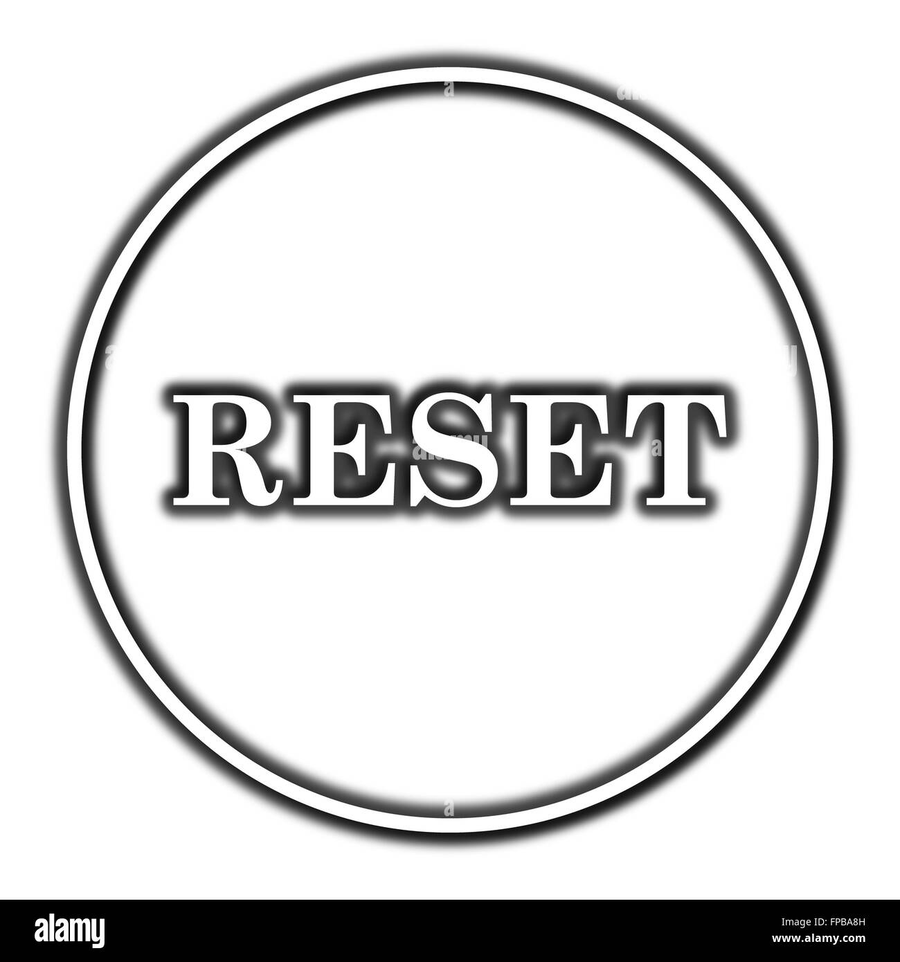 Reset icon. Internet button on white background Stock Photo - Alamy