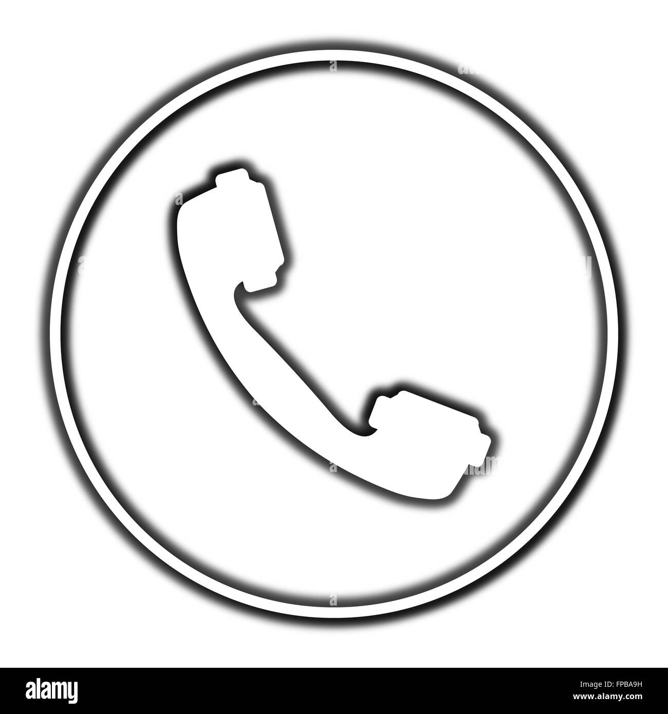 Phone icon. Internet button on white background Stock Photo - Alamy