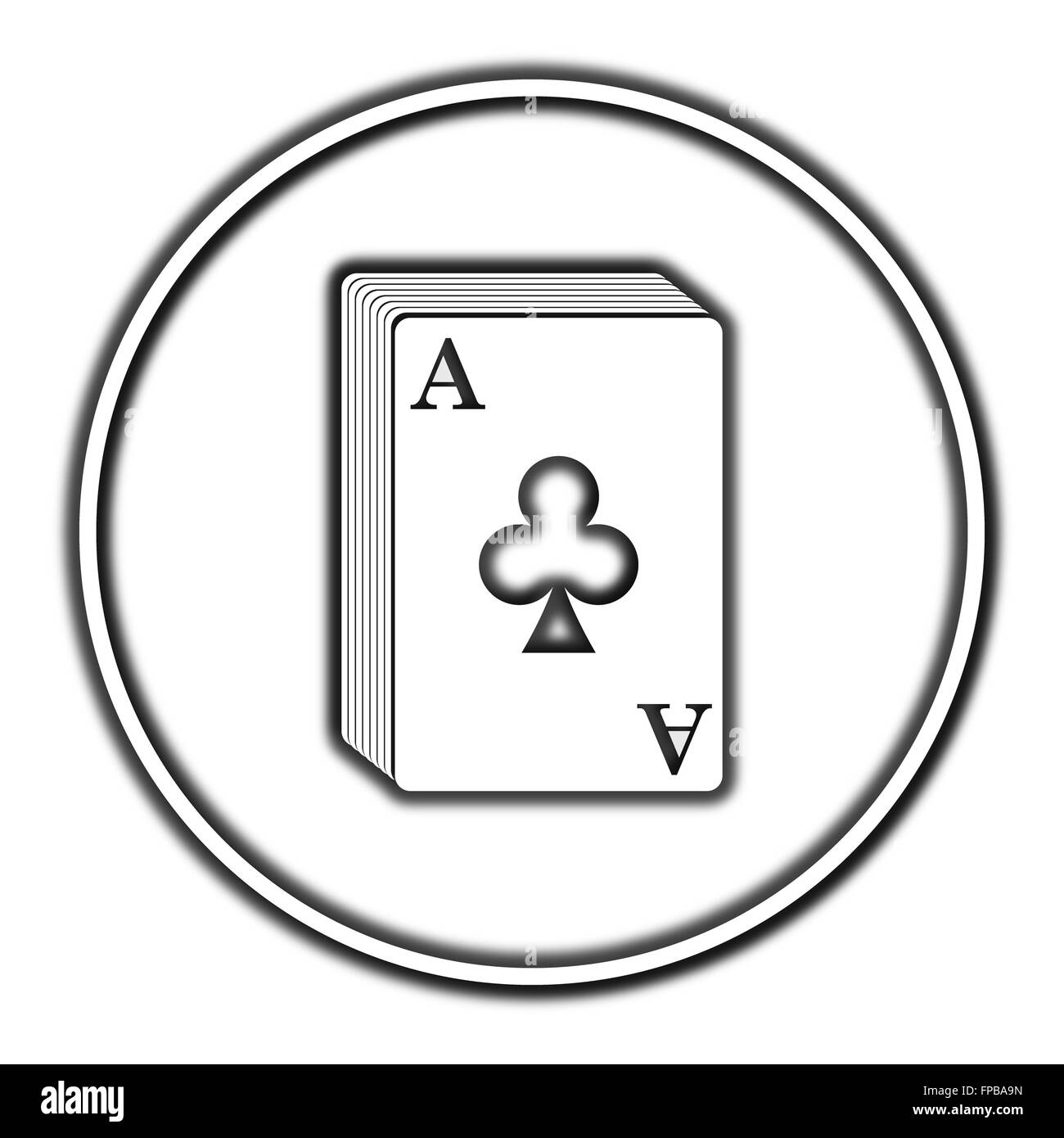 Deck of cards icon. Internet button on white background Stock Photo - Alamy