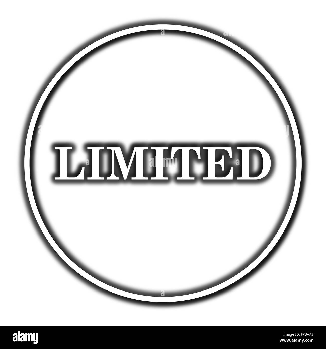 Limited icon. Internet button on white background Stock Photo - Alamy