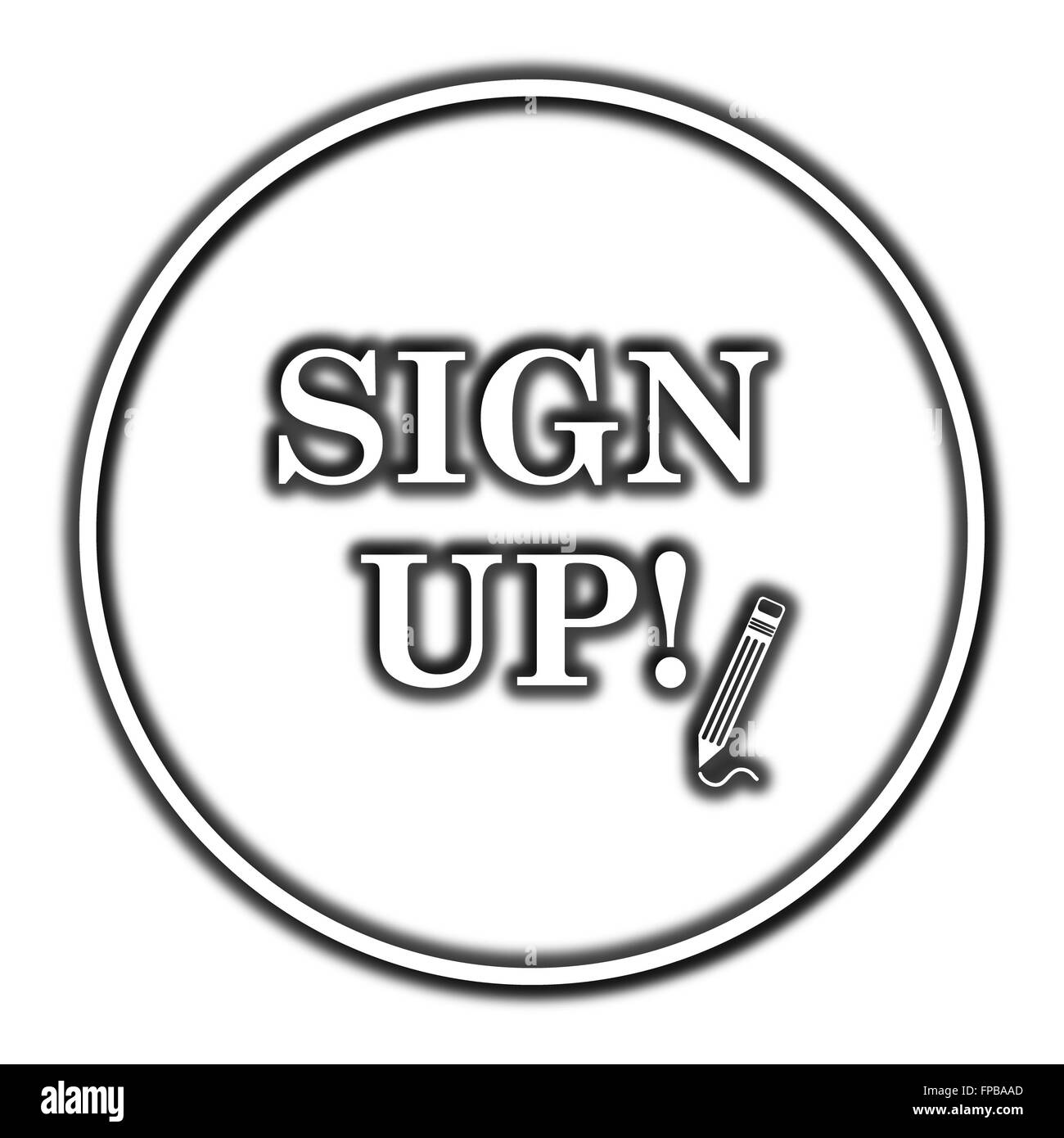 Sign up icon. Internet button on white background Stock Photo - Alamy