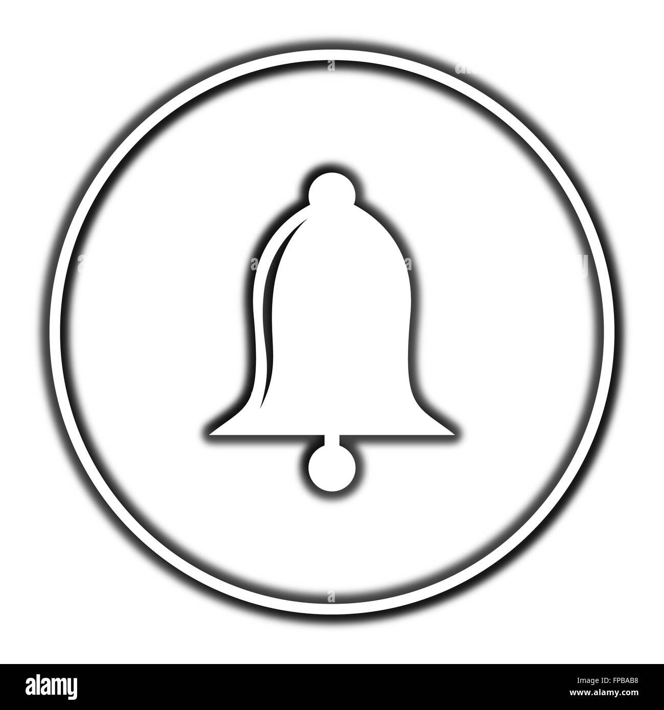 Bell icon. Internet button on white background Stock Photo - Alamy