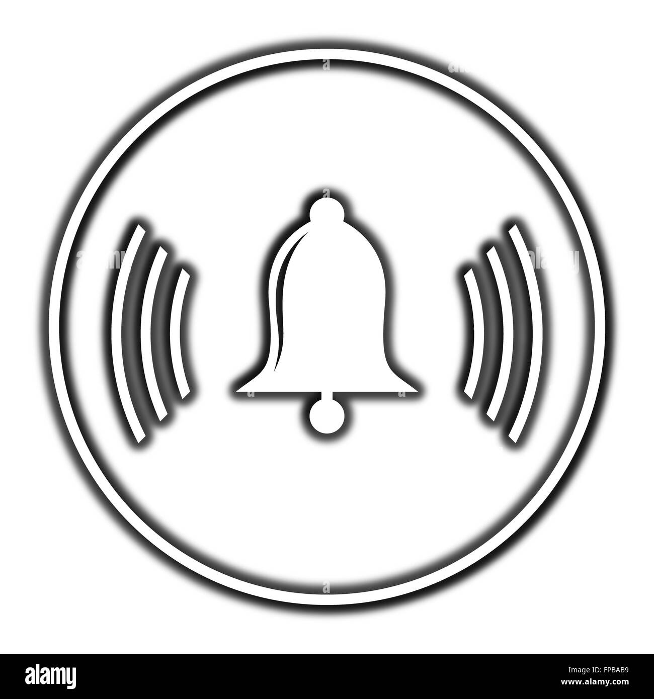 Bell icon. Internet button on white background Stock Photo - Alamy