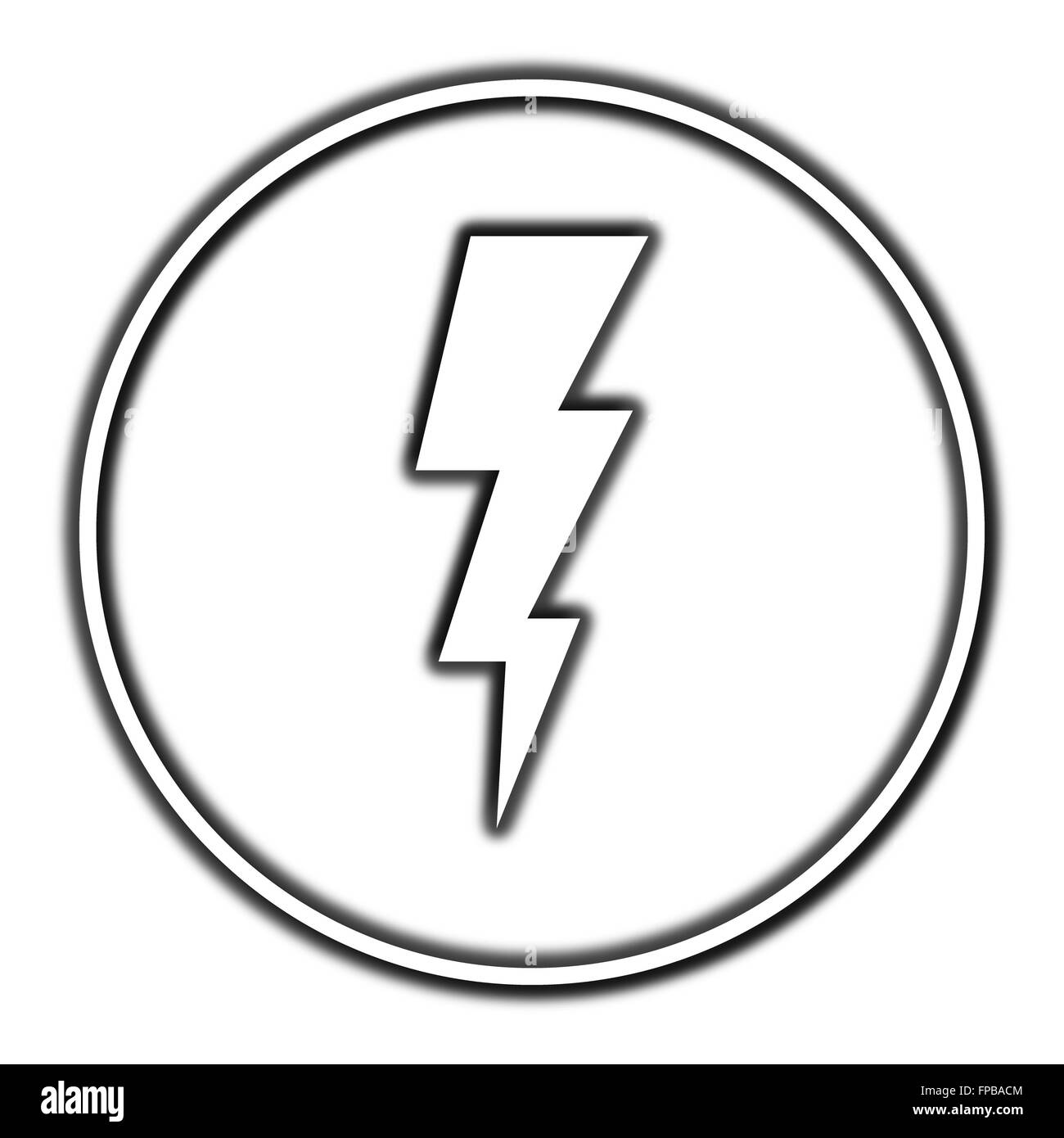 Lightning icon. Internet button on white background Stock Photo - Alamy
