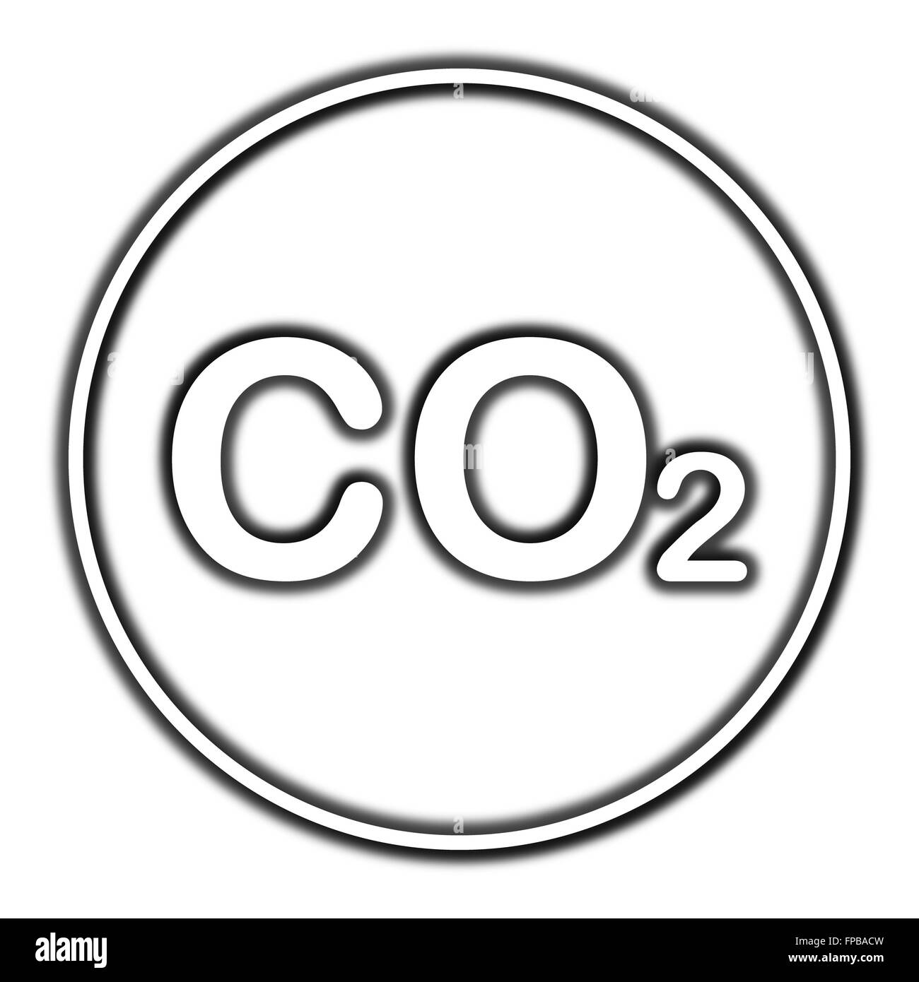 CO2 icon. Internet button on white background Stock Photo - Alamy