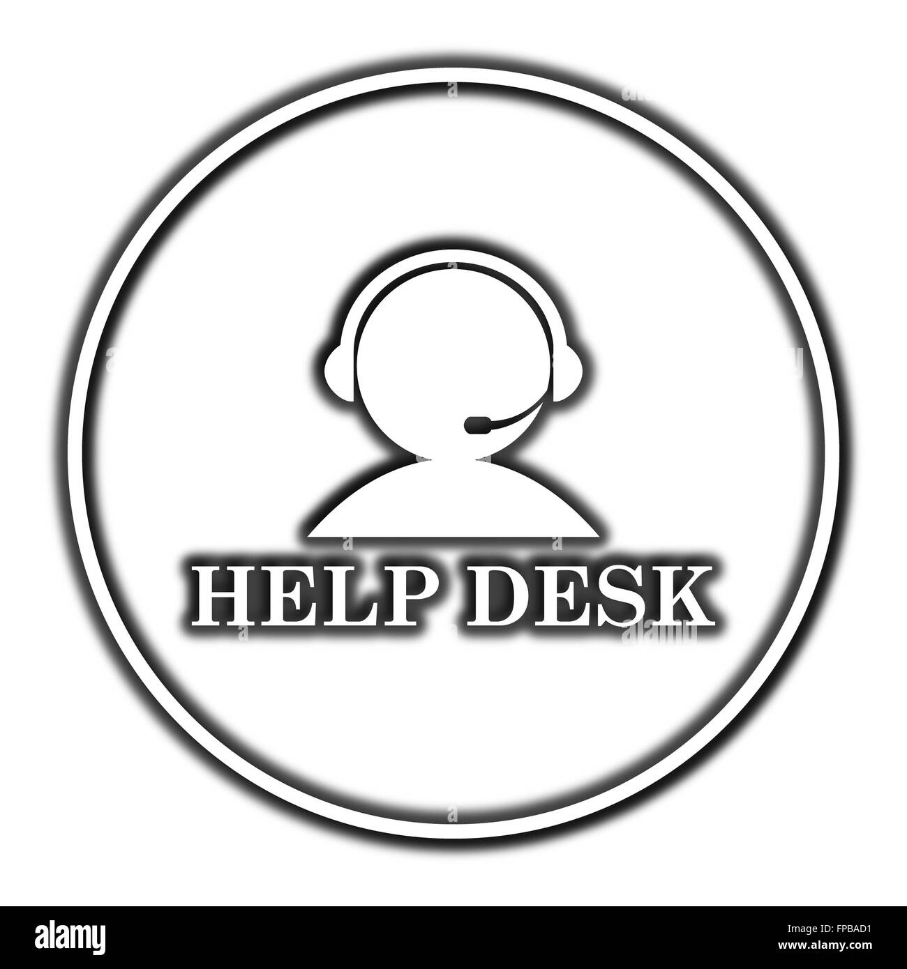 Helpdesk icon. Internet button on white background Stock Photo - Alamy