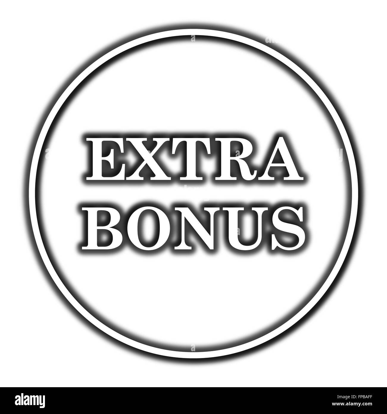 Extra bonus icon. Internet button on white background Stock Photo - Alamy