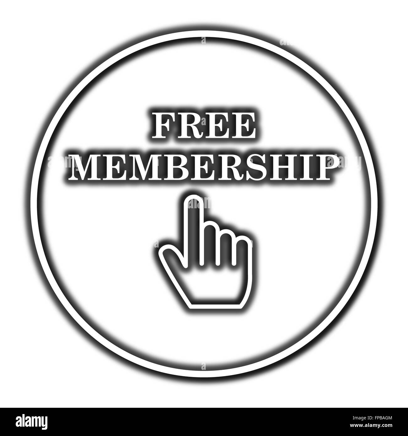 Free membership icon website Black and White Stock Photos & Images - Alamy
