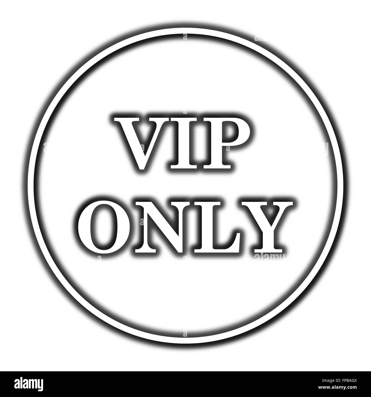 VIP only icon. Internet button on white background Stock Photo - Alamy