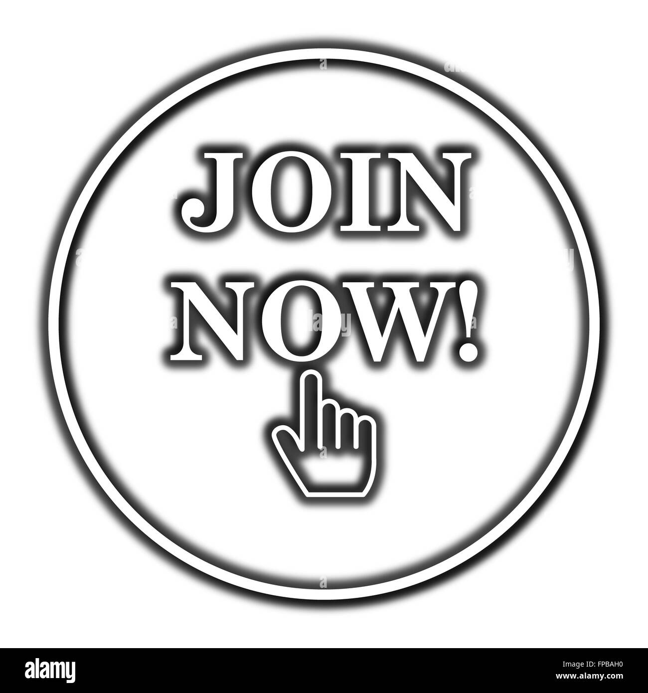 Join now icon. Internet button on white background Stock Photo - Alamy