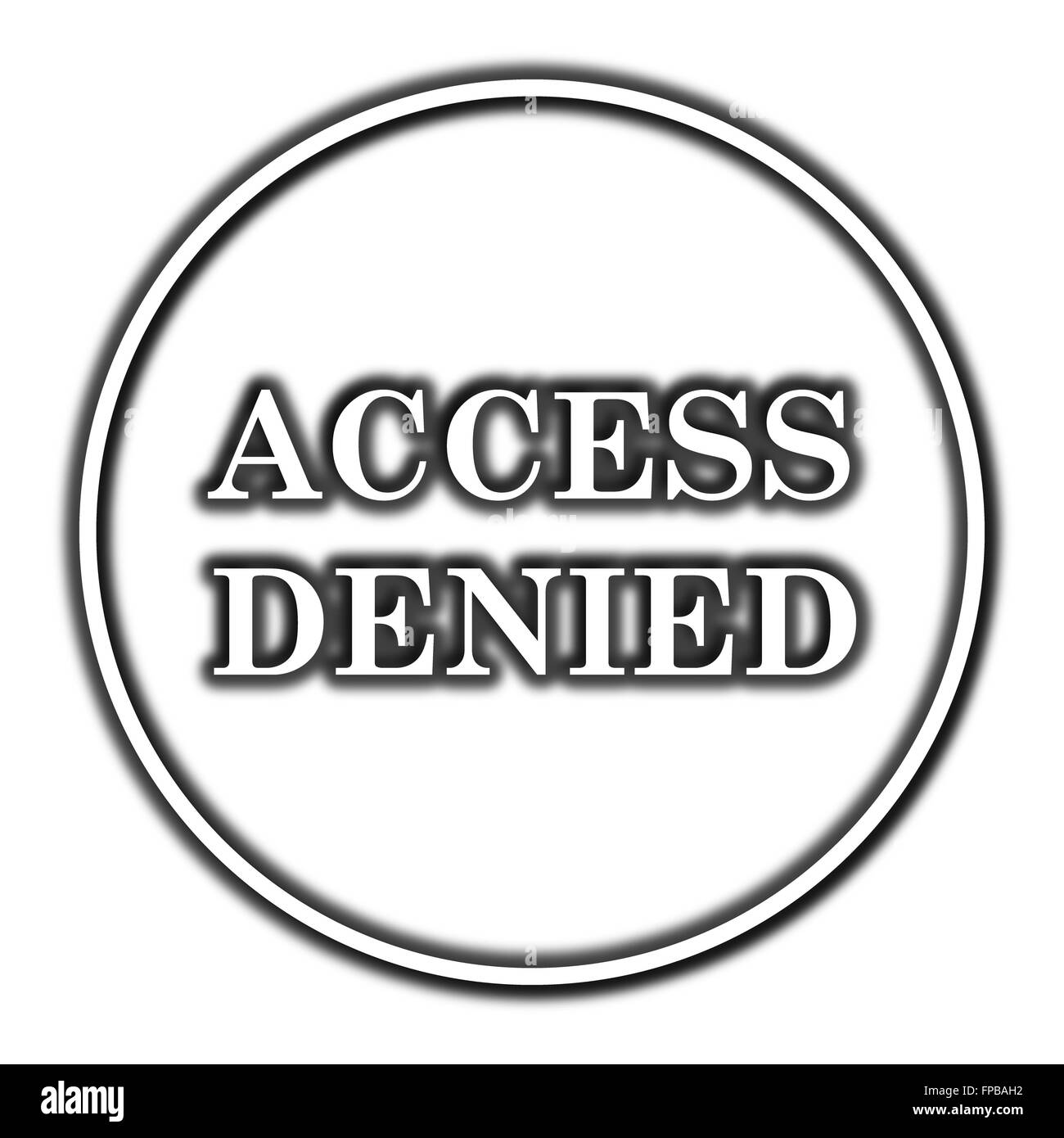 Access denied icon. Internet button on white background Stock Photo - Alamy