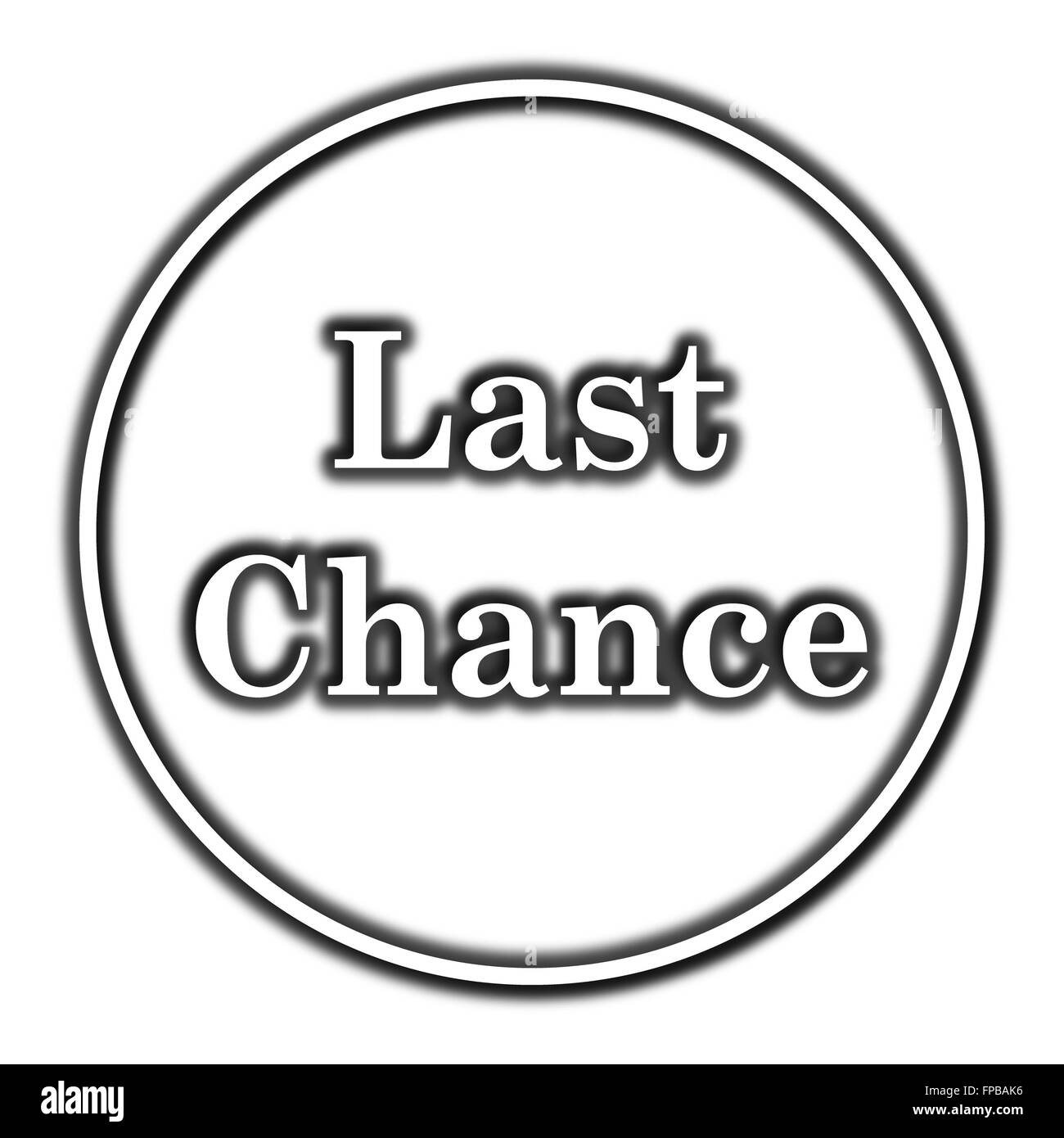 Last chance icon. Internet button on white background Stock Photo - Alamy