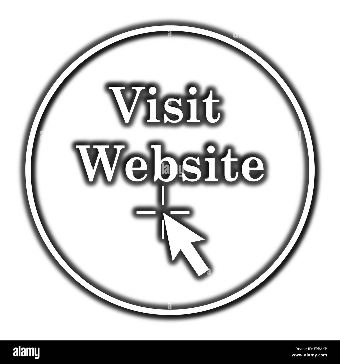 Visit website icon. Internet button on white background Stock Photo - Alamy