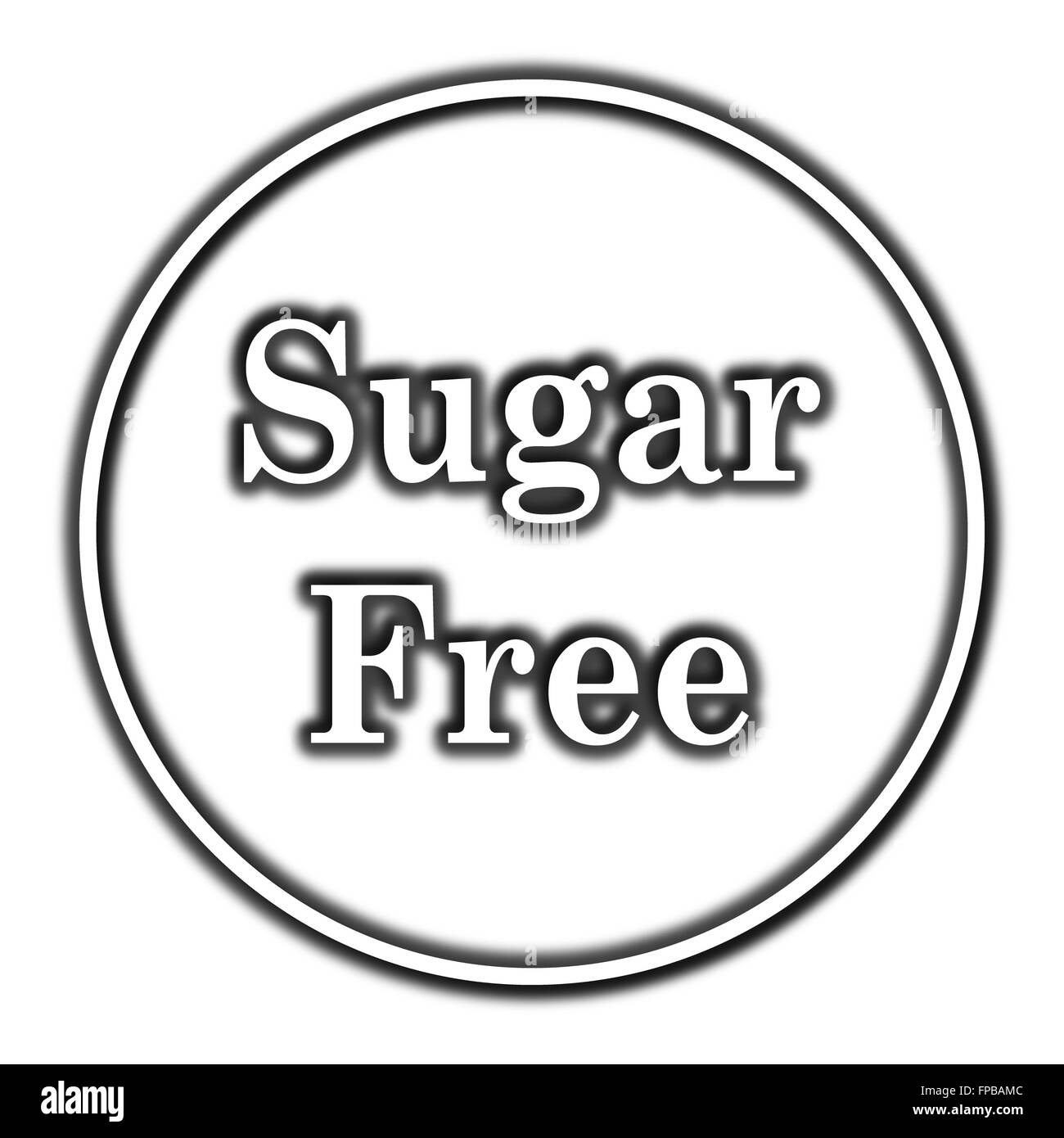 Sugar free icon. Internet button on white background Stock Photo - Alamy