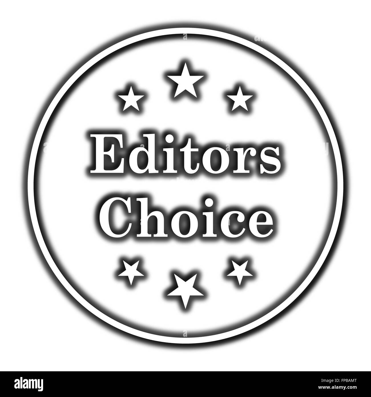 Editors choice icon. Internet button on white background Stock Photo ...