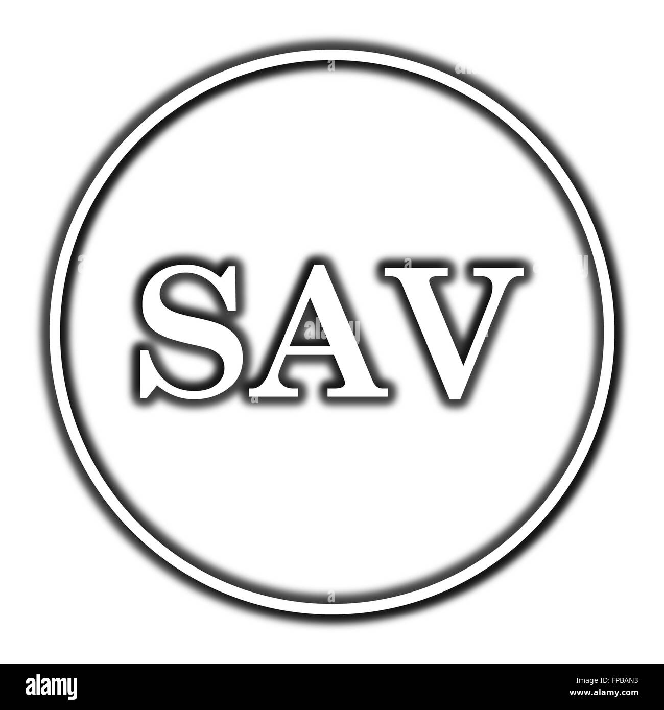 SAV icon. Internet button on white background Stock Photo - Alamy
