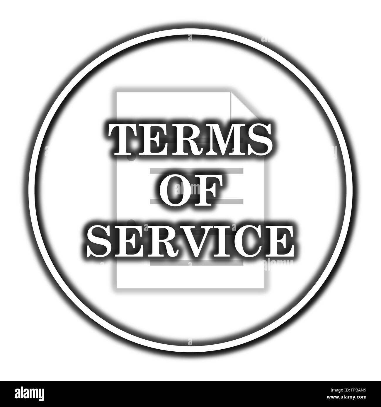 Terms of service icon. Internet button on white background Stock Photo ...