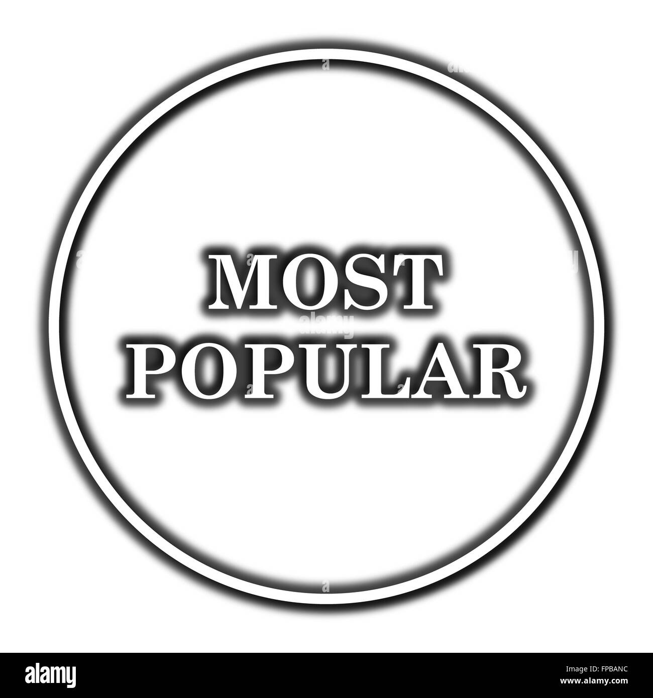 Most popular icon. Internet button on white background Stock Photo - Alamy