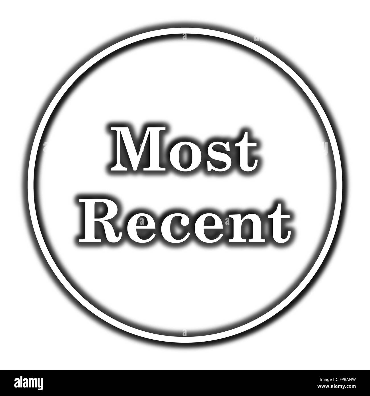 Most recent icon. Internet button on white background Stock Photo - Alamy