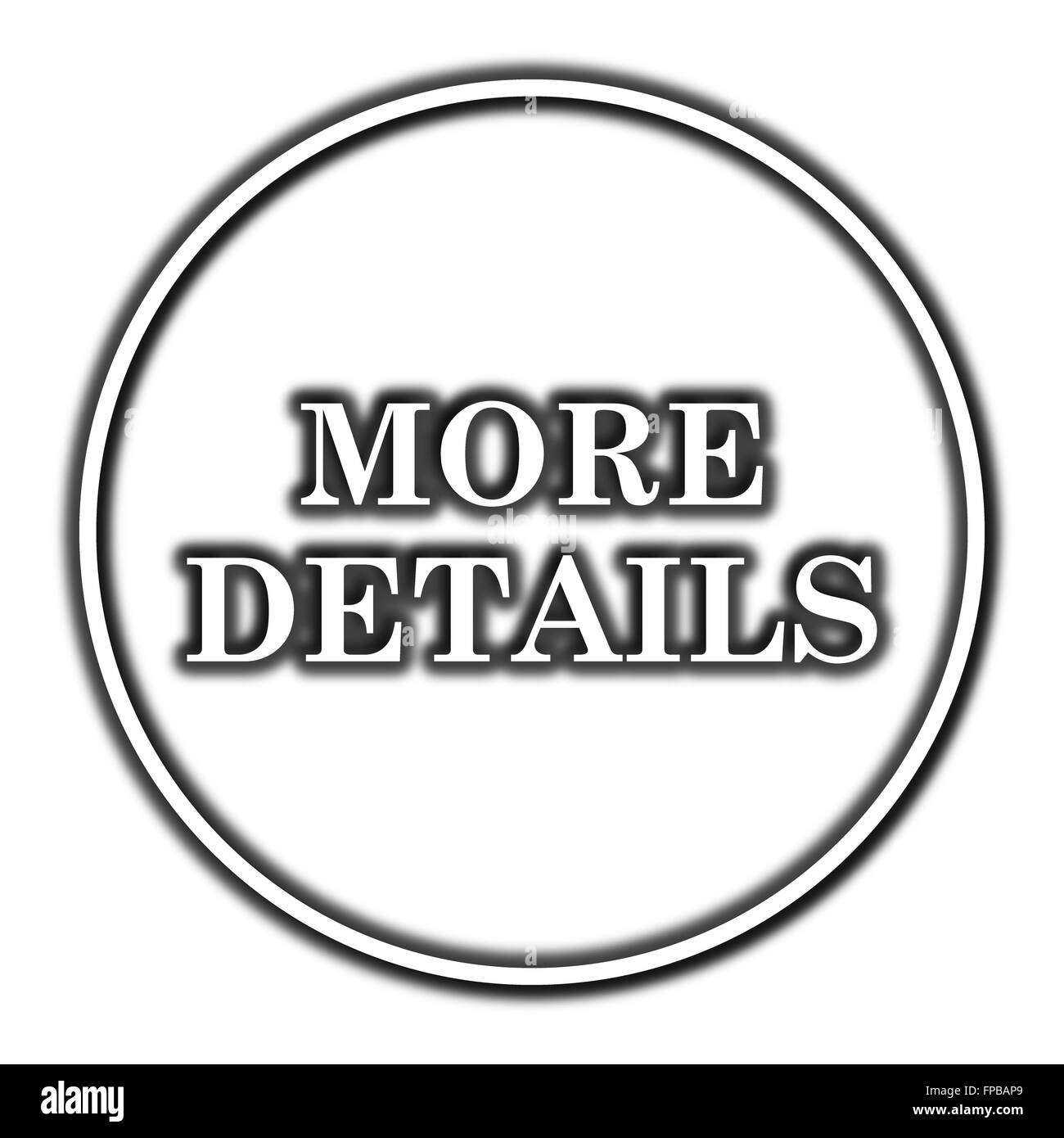 More details icon. Internet button on white background Stock Photo - Alamy