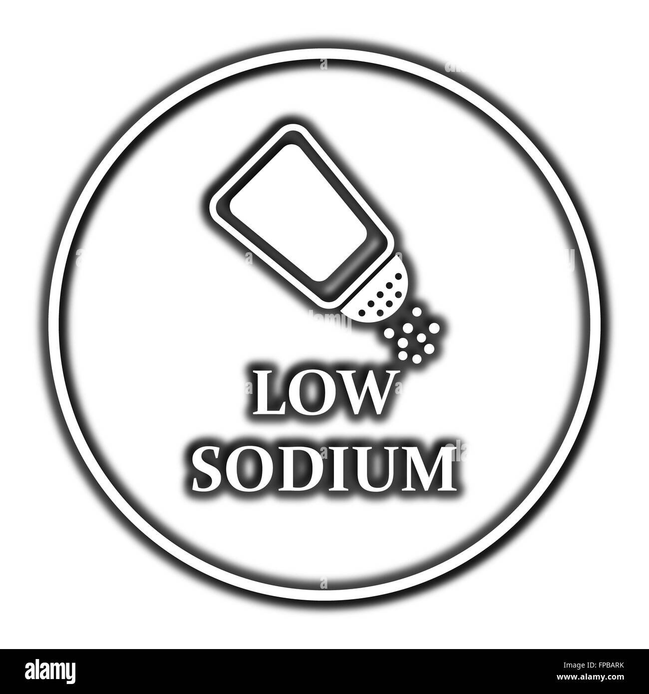 Low sodium icon. Internet button on white background Stock Photo - Alamy