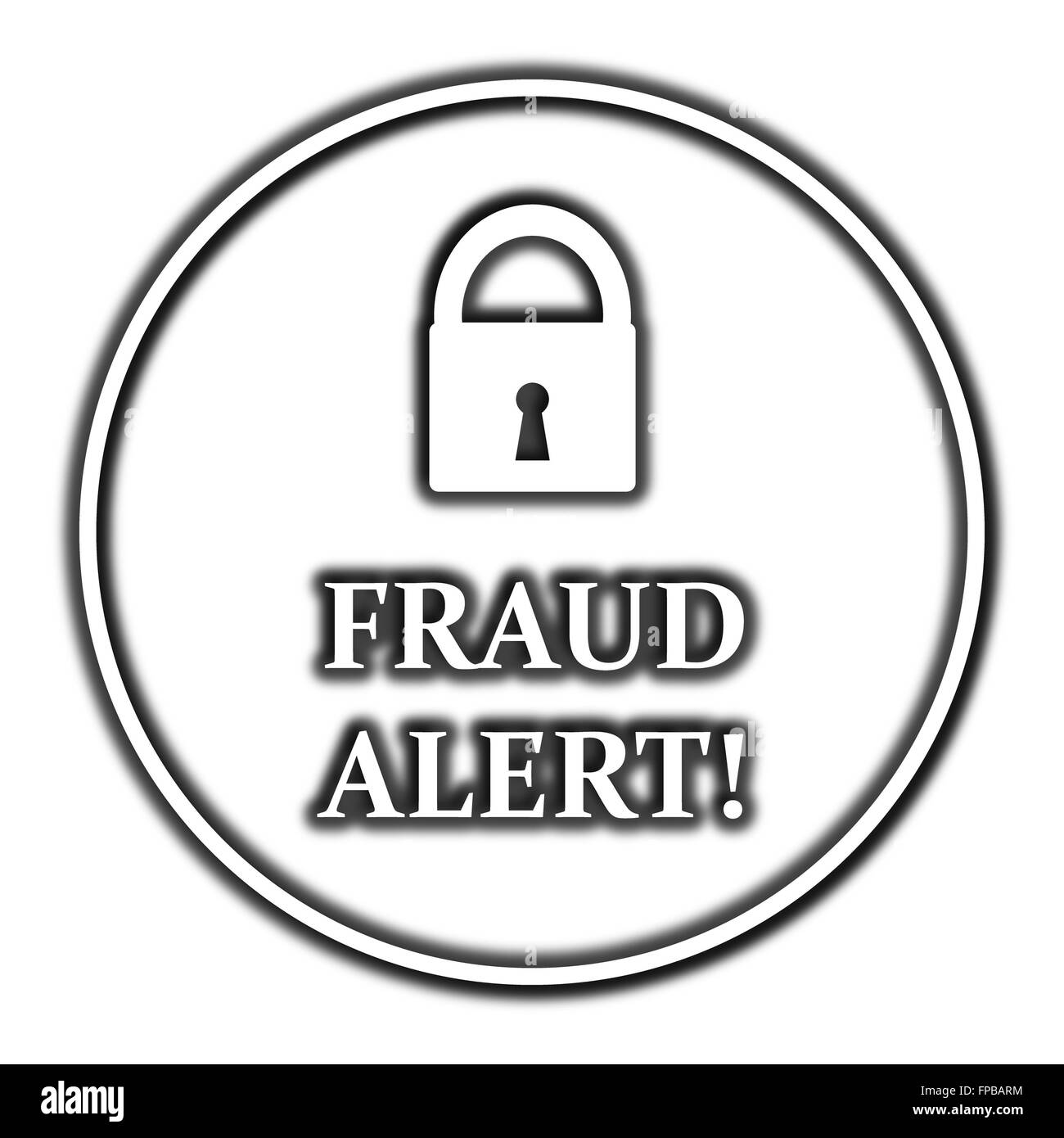 Fraud alert icon. Internet button on white background Stock Photo - Alamy