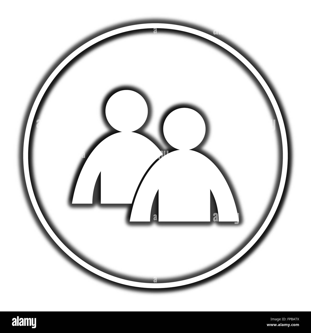 Mentoring icon. Internet button on white background Stock Photo - Alamy