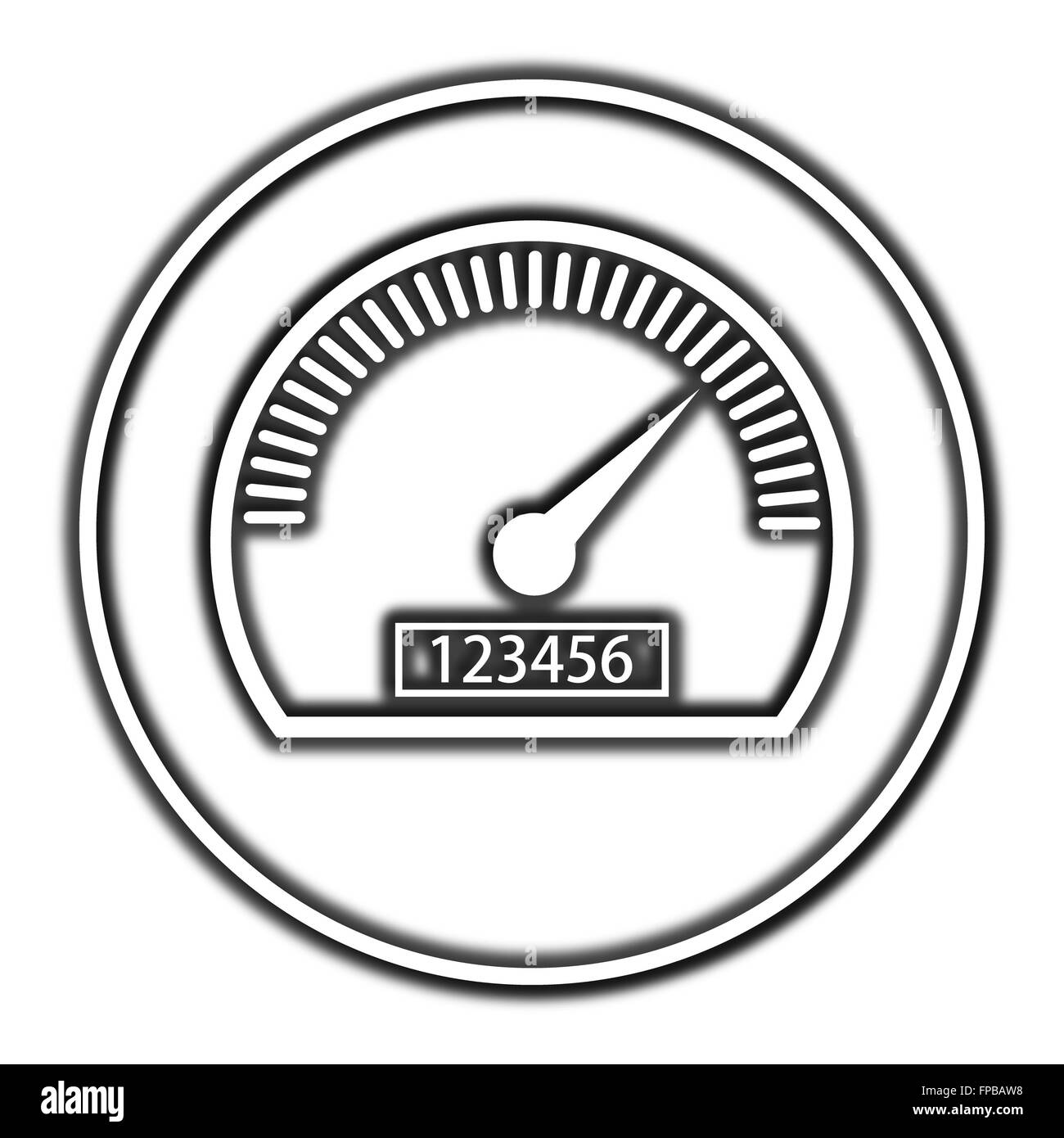 Speedometer icon. Internet button on white background Stock Photo - Alamy