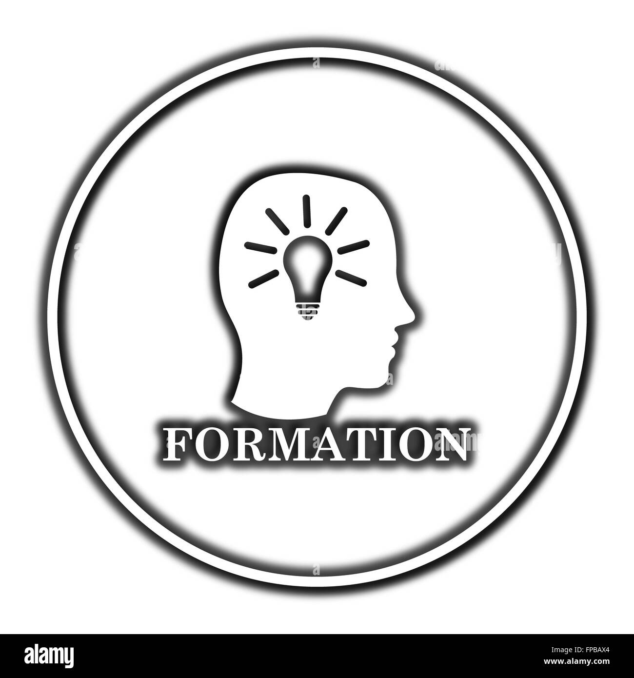 Formation icon. Internet button on white background Stock Photo - Alamy