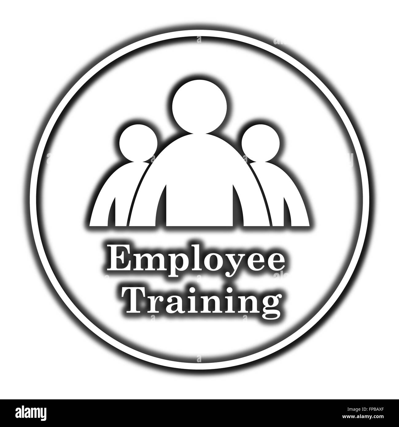 Employee training icon. Internet button on white background Stock Photo ...
