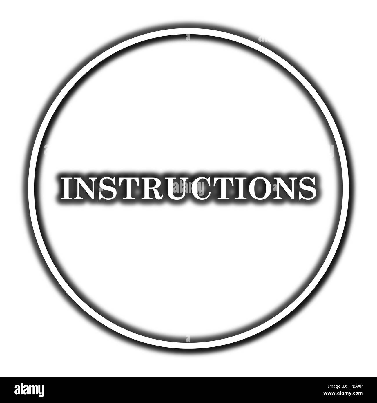 Instructions icon internet button Black and White Stock Photos & Images ...