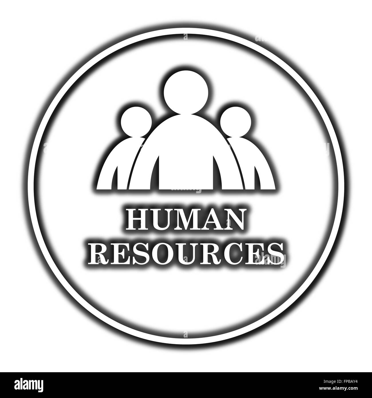 Human Resources icon. Internet button on white background Stock Photo ...