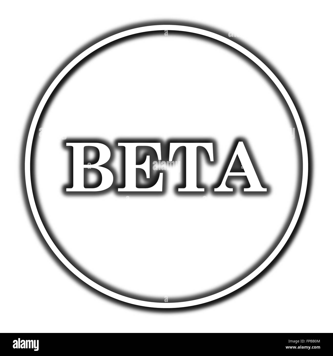 Beta icon. Internet button on white background Stock Photo - Alamy