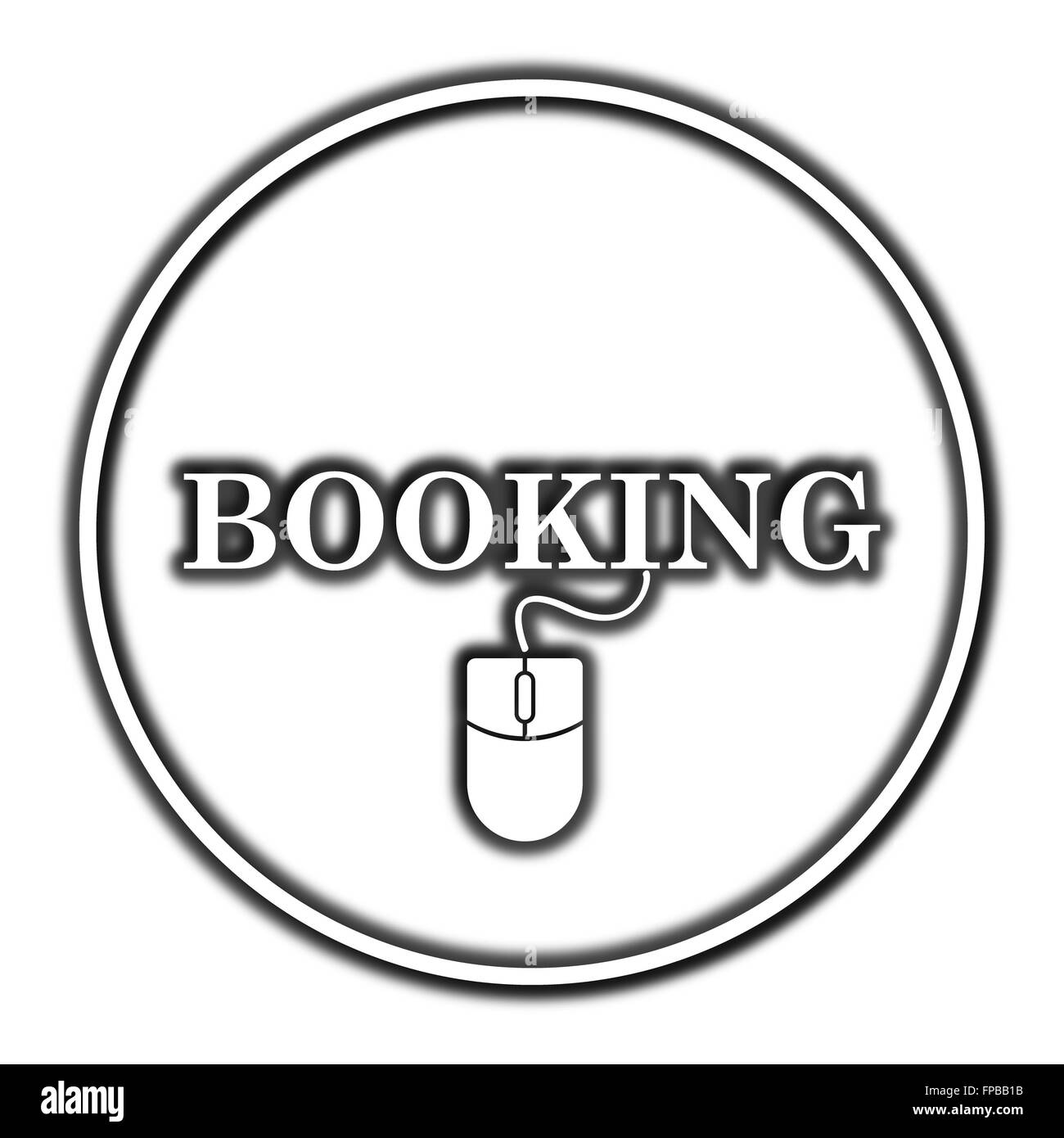 Booking icon. Internet button on white background Stock Photo - Alamy