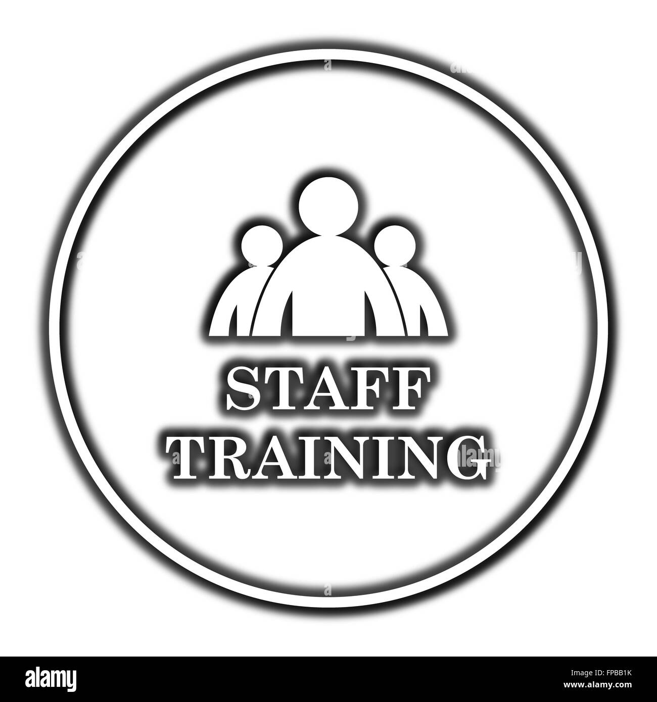 Staff training icon. Internet button on white background Stock Photo ...